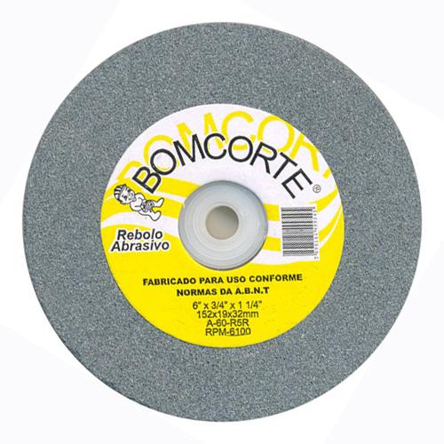 REBOLO COM BUCHA - 6x3/4x1.1/4mm Grao 60 C/B.1/2,5/8,3/4" - BOM CORTE